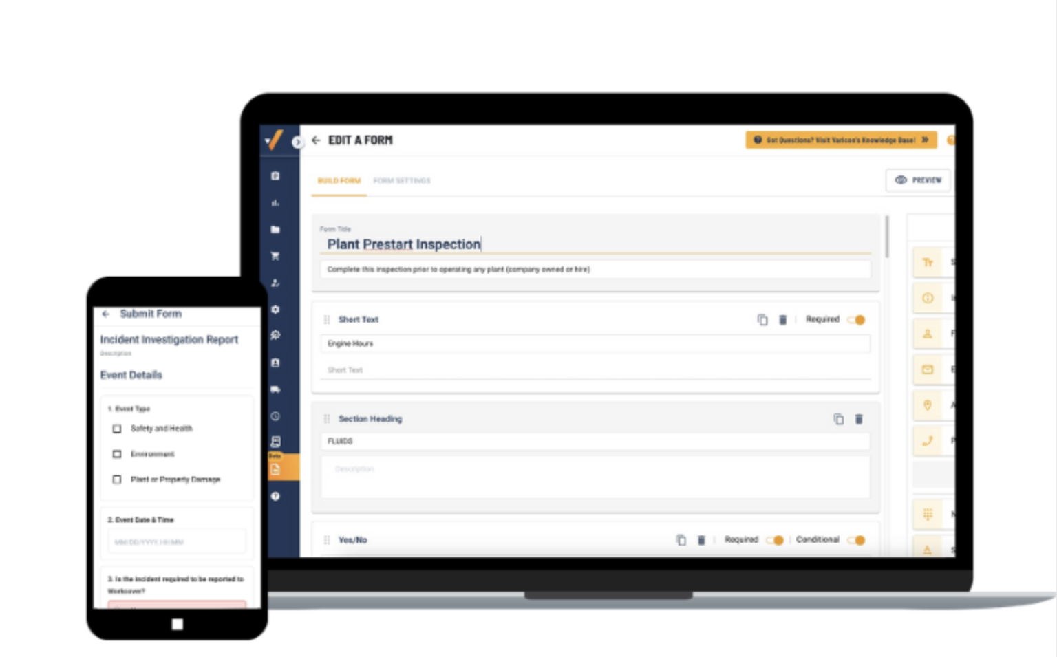 Civil Construction Digital Custom Forms - Varicon
