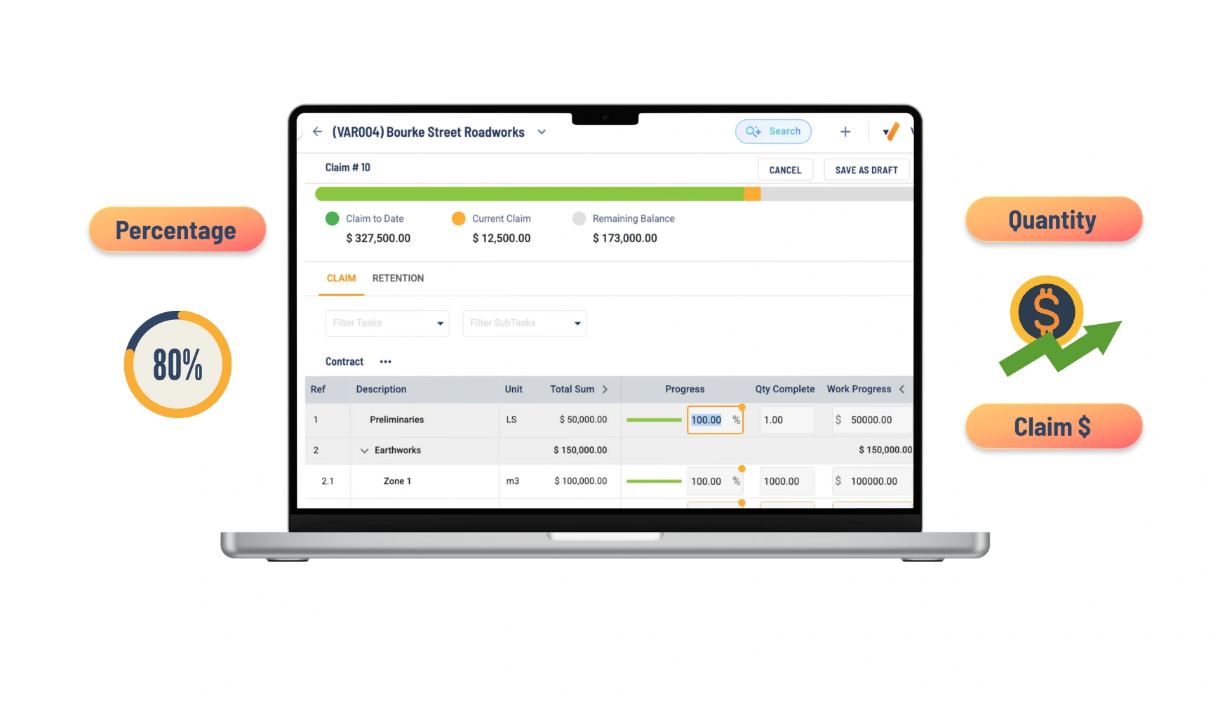 Civil Construction Progress Claims Software Australia